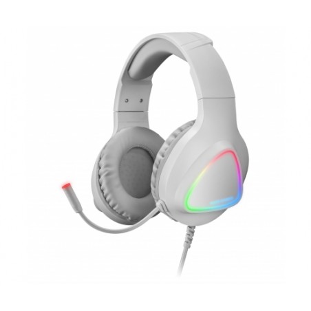 Mars Gaming MH222 Blanco Cascos Gaming RGB Over Ear con Micrófono ...