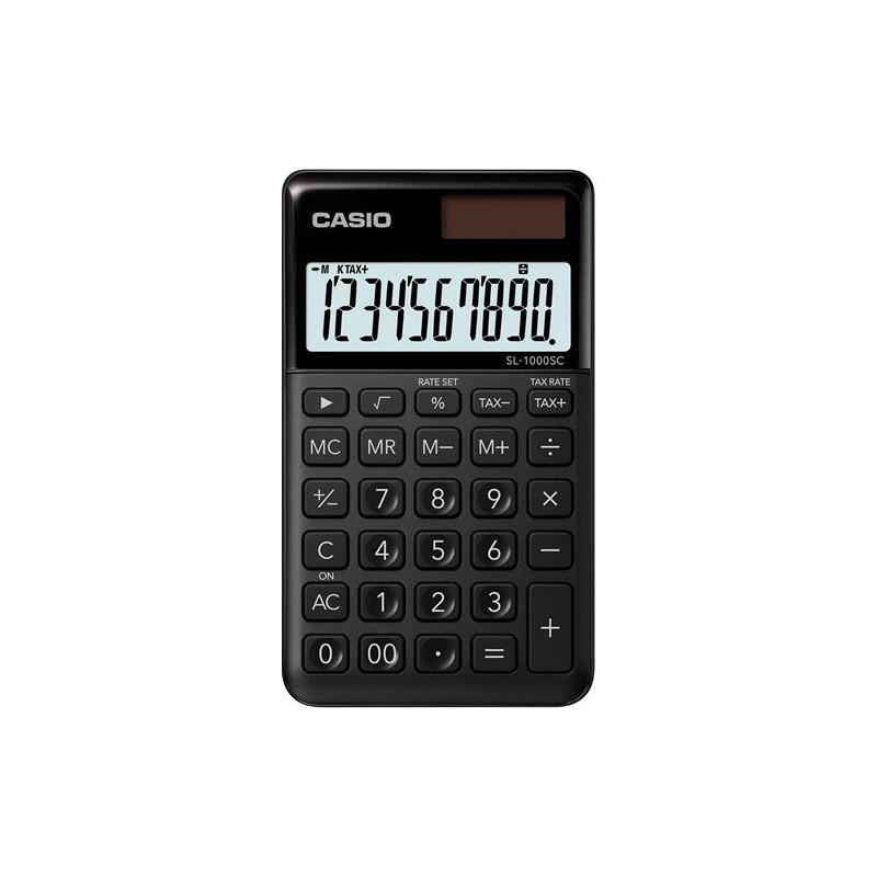 CASIO Calculadora Solar SL-1000SC Negro