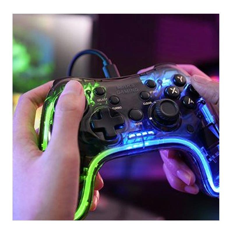 GAMEPAD USB-A / USB-C MULTIPLATAFORMA 20 BOTONES RGB NEON MARS GAMING