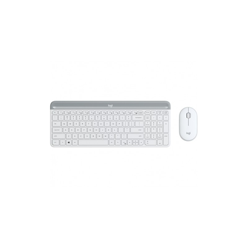 Logitech MK470 slim teclado y raton rf inalambrico español blanco