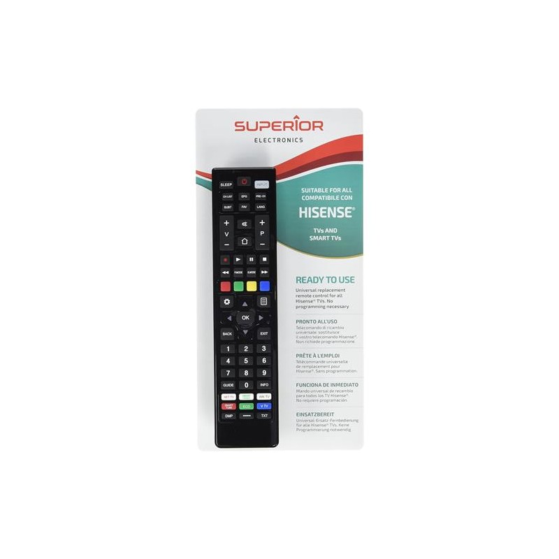 SUPERIOR Mando Distancia Televisor Smart TV Para HISENSE