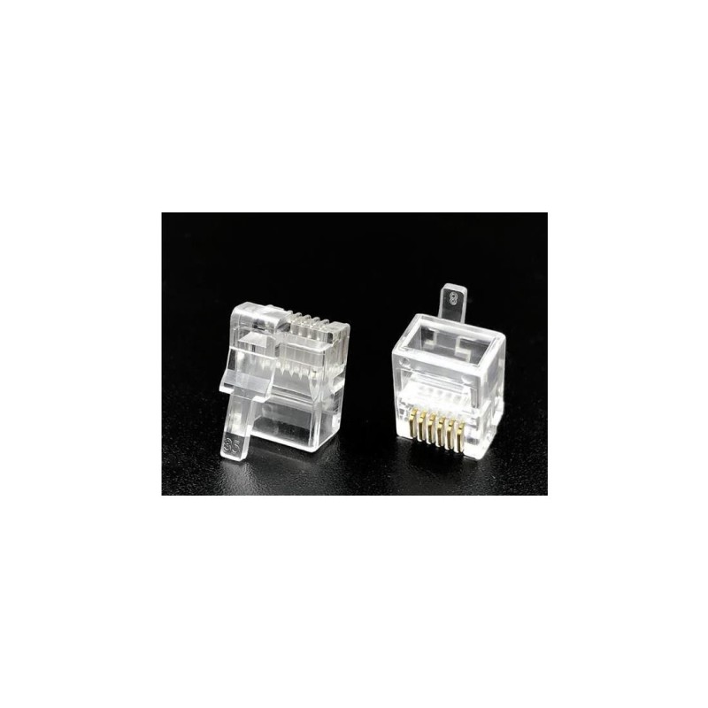 Conector telefono RJ12 6P/6C lengueta lateral izquierda