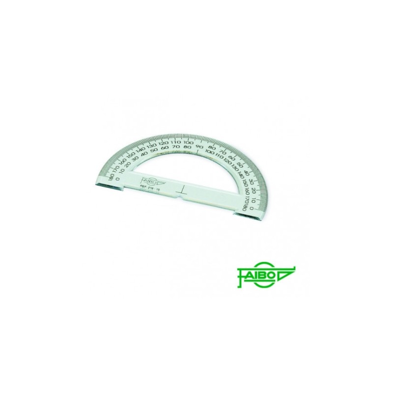SEMICIRCULO TRANSPARENTE EN PLASTICO INYECTADO GRADUADO Y BISELADO 15 ...