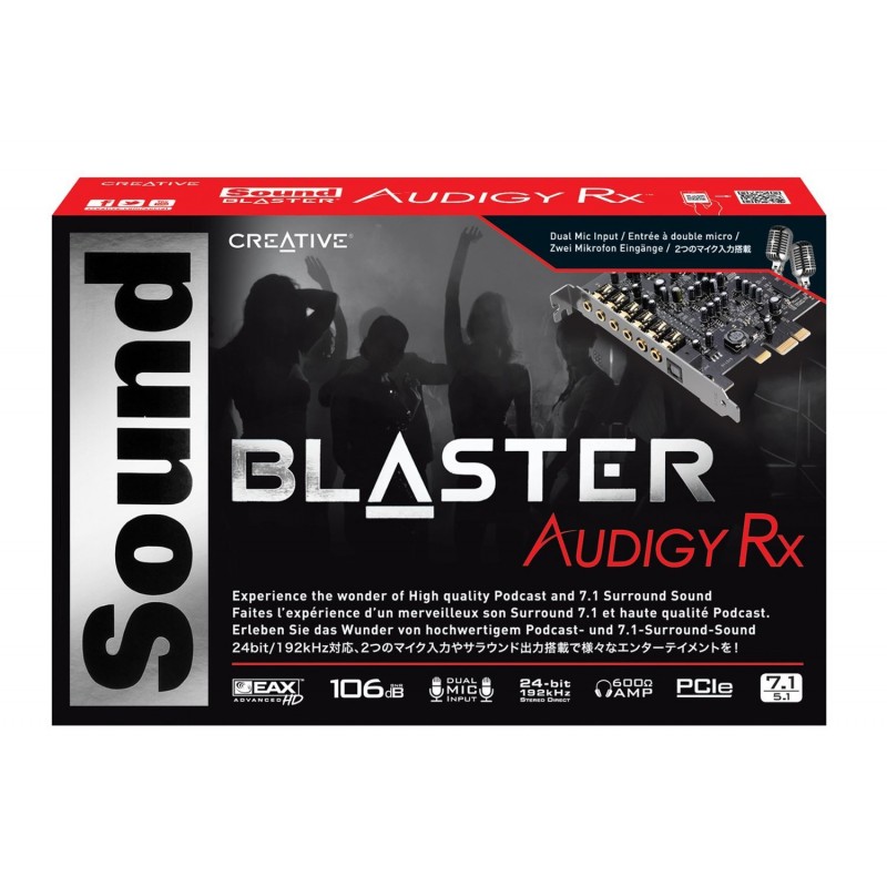 Tarjeta de Sonido PCIe 7.1 Creative Sound Blaster Audigy Rx