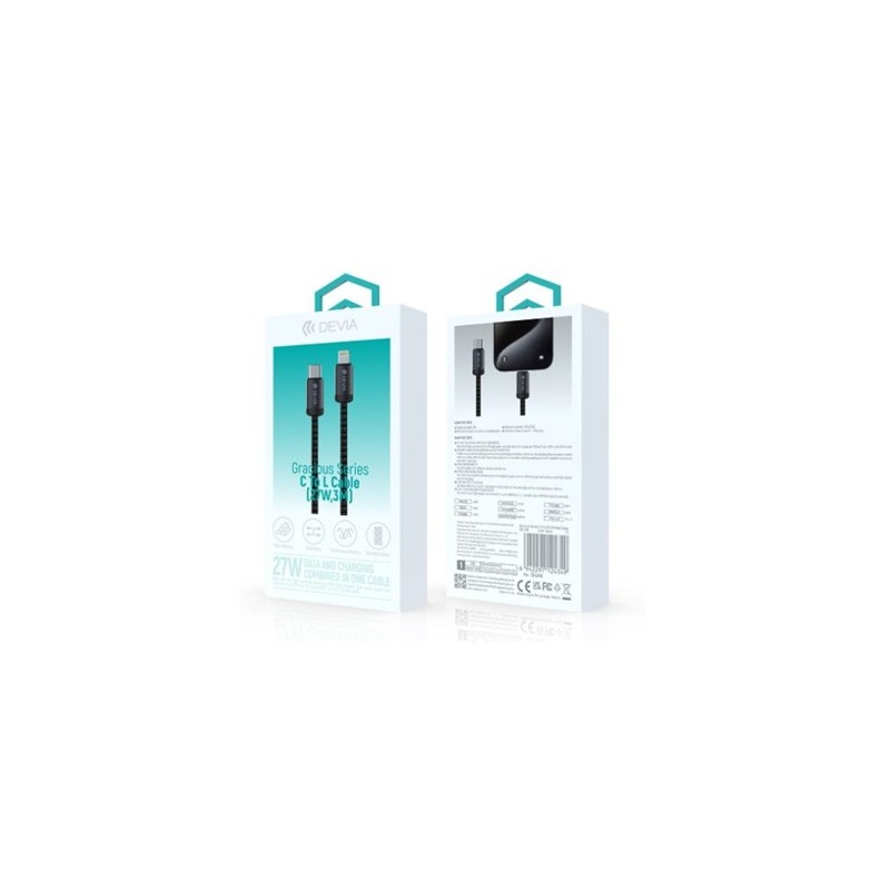 DEVIA Cable Datos Tipo C A Lightning PD 27W Gracious Series 3Mtrs ...