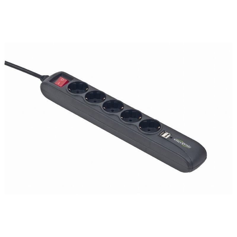 Regleta de 5 Tomas y 2 USB Energenie